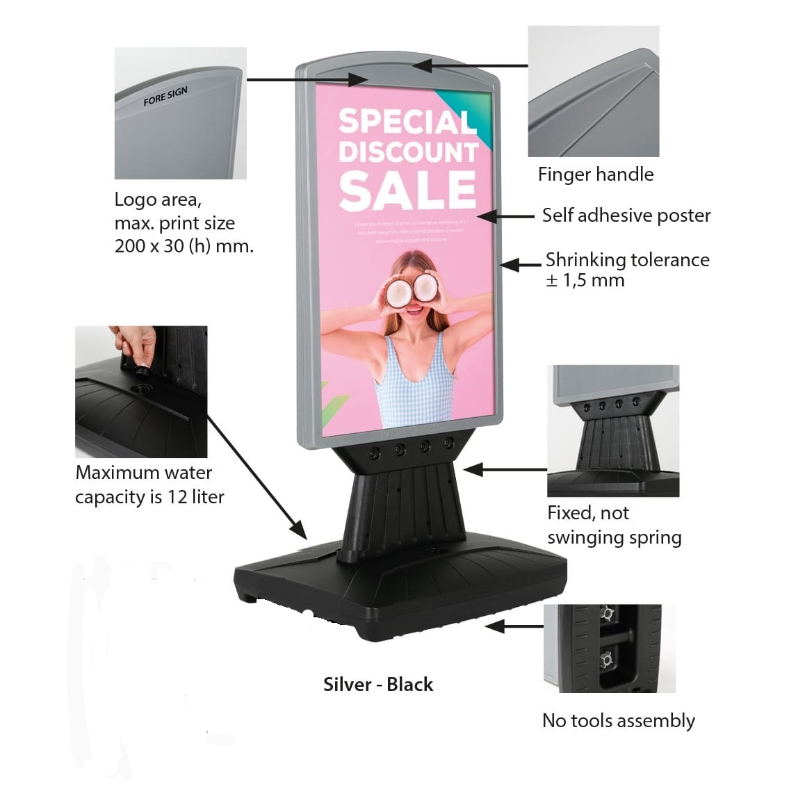 Master Sign Board Reklam Kaldırım Dubası - reklammalzemesi.com